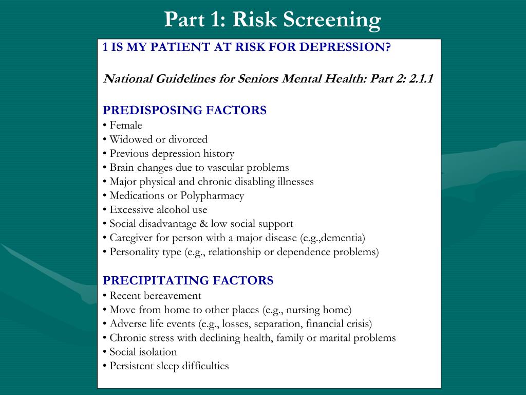 PPT - Tool on Depression: Assessment and Treatment For Older Adults ...