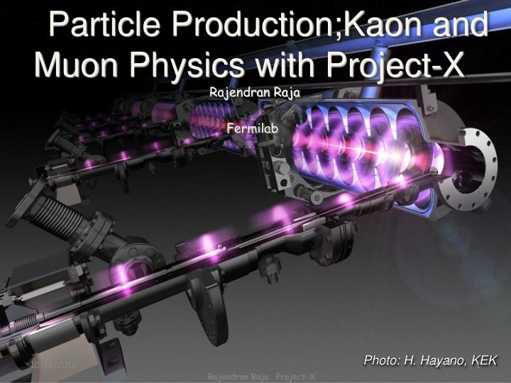 PPT - Particle Production;Kaon and Muon Physics with Project-X ...