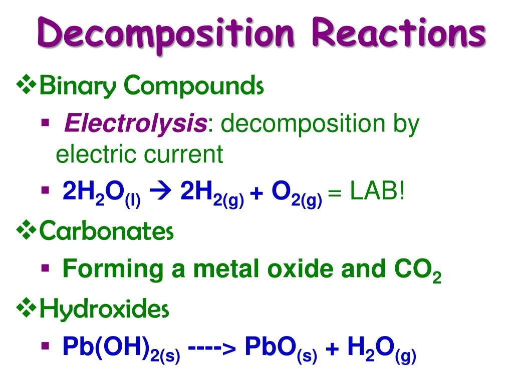 Decomposition Reactions Definition Examples Expii - vrogue.co Decomposition Reactions Definition Examples Expii - vrogue.co