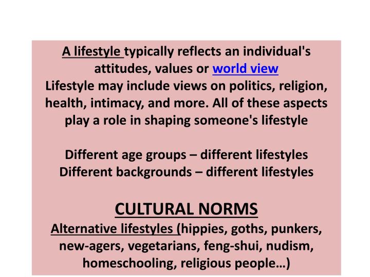 PPT - Different people - different lifestyles ? PowerPoint Presentation ...