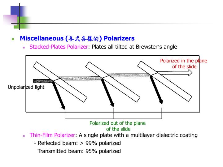 PPT - Overview 1. Introduction 2. Linear Polarizers Up Next: PowerPoint ...