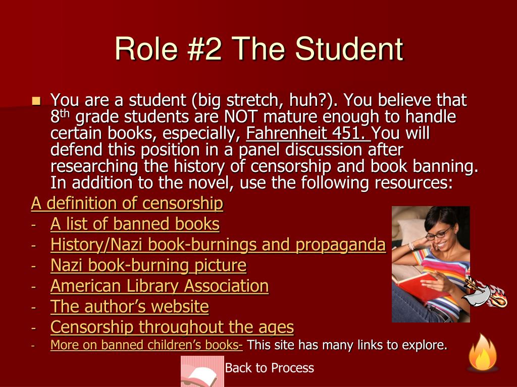 PPT - Fahrenheit 451 the novel, censorship, and book-burning PowerPoint ...