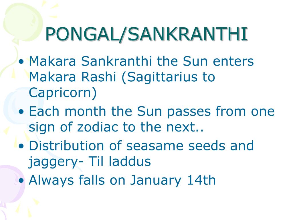 PPT - Sankranthi Lohri/Magi Makara Sankranthi Winter Solastic Pongal ...