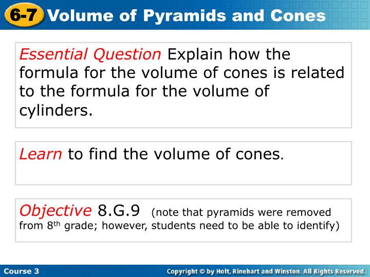 PPT - Learn to find the volume of cones . PowerPoint Presentation, free ...