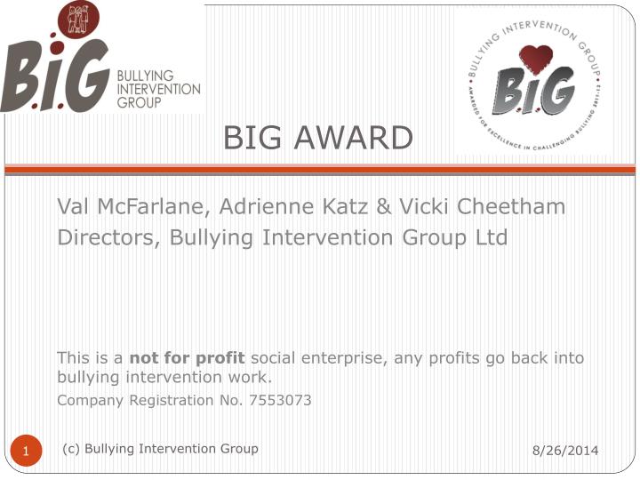 PPT - BIG AWARD PowerPoint Presentation, free download - ID:3595392