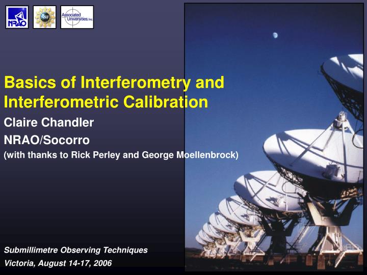 PPT - Basics of Interferometry and Interferometric Calibration ...