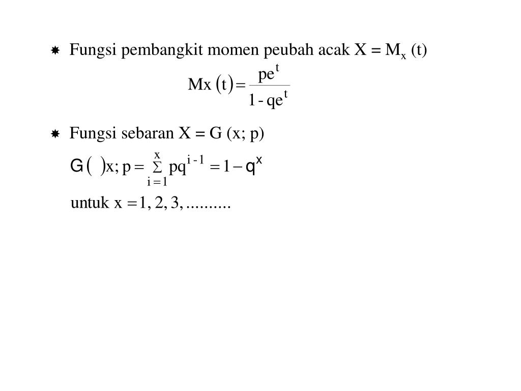 PPT - Materi Pokok 12 SEBARAN PEUBAH ACAK DISKRIT KHUSUS 2 Sebaran ...