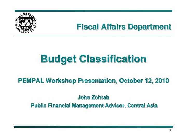 PPT - Fiscal Affairs Department PowerPoint Presentation, free download ...