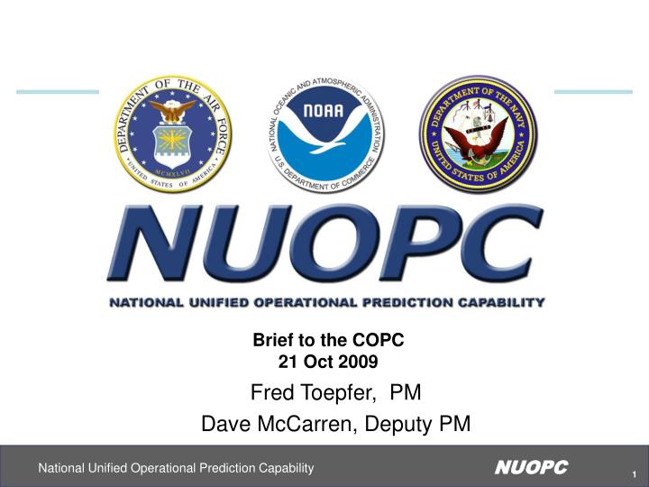 PPT - Brief to the COPC 21 Oct 2009 PowerPoint Presentation, free ...