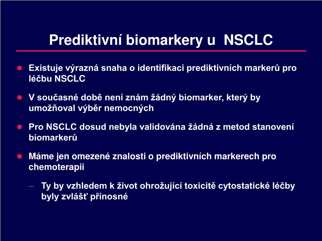 PPT - Lze použít biomarkery pro výběr nemocných k léčbě Tarcevou ...