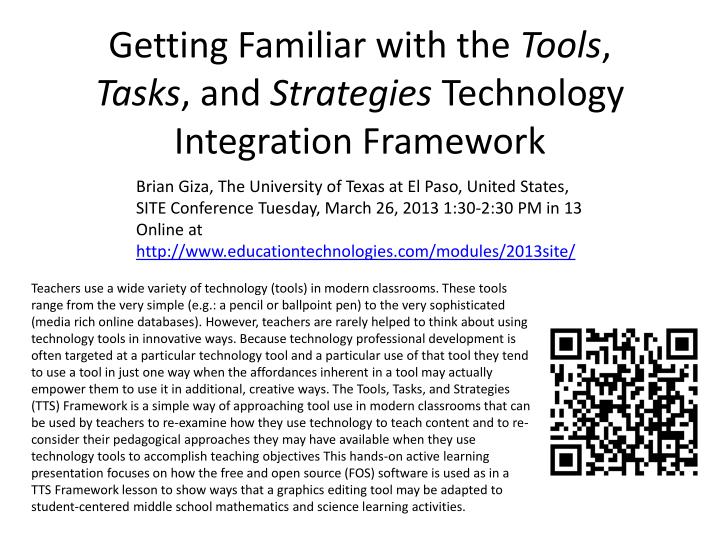 PPT - Getting Familiar with the Tools , Tasks , and Strategies ...