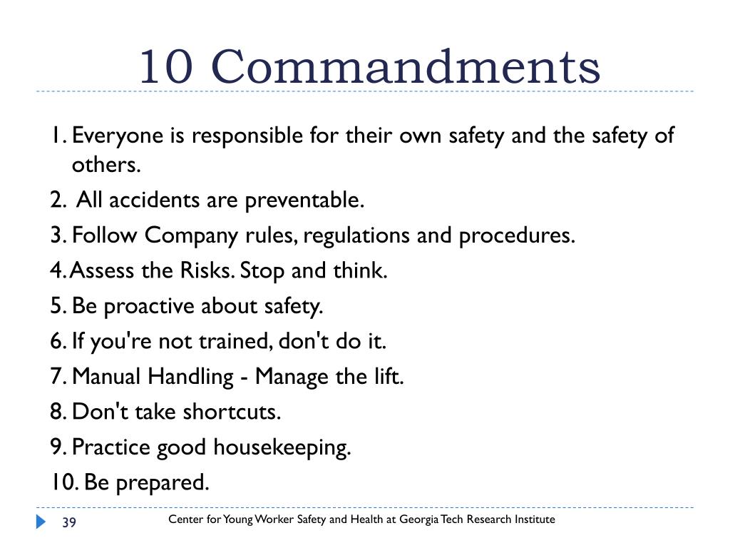 PPT - A Primer for Young Worker Safety and Health Training PowerPoint ...