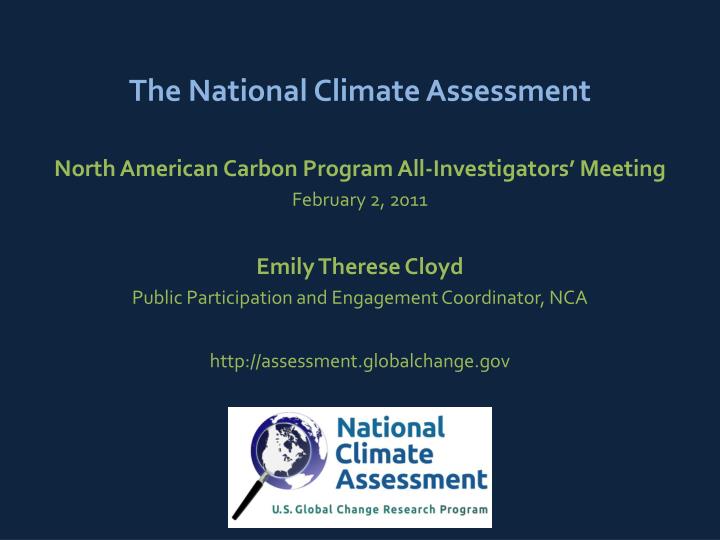 PPT - The National Climate Assessment PowerPoint Presentation, free ...
