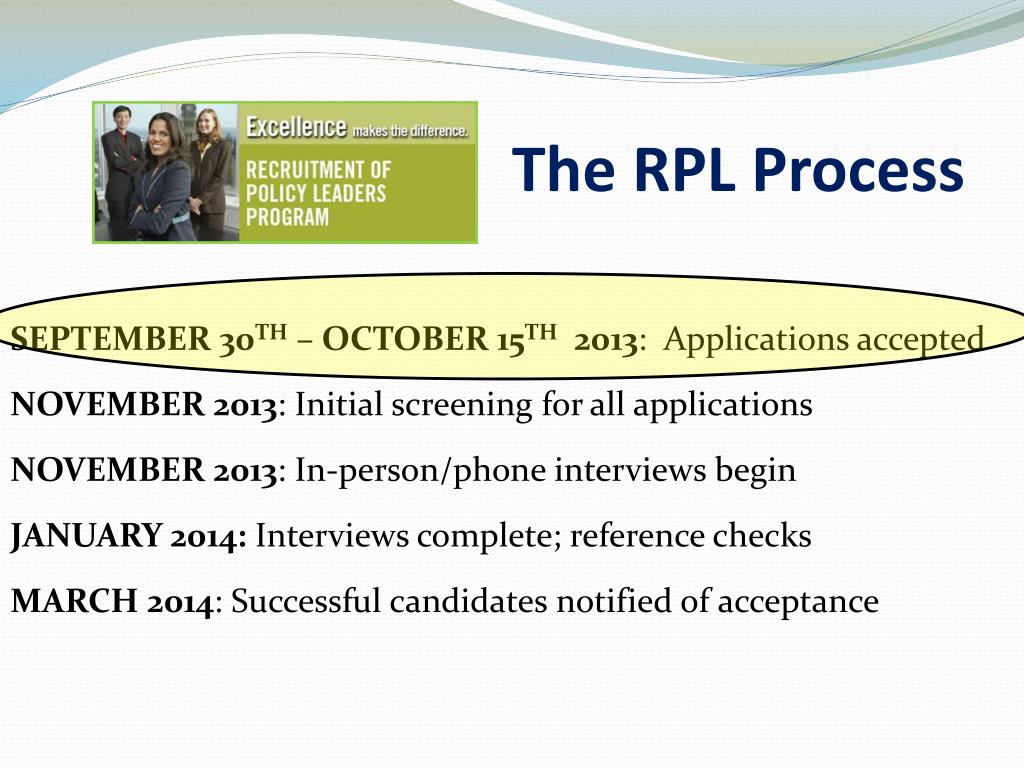 PPT - RECRUITMENT OF POLICY LEADERS 2013 CAMPAIGN PowerPoint ...