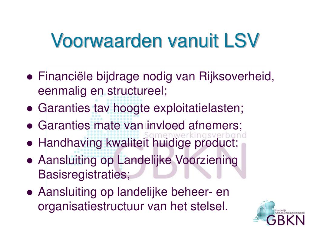 PPT - Van GBKN naar Basisregistratie Grootschalige Topografie ...