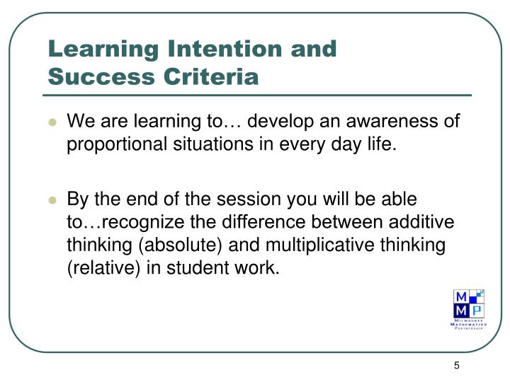PPT - Moving from Additive to Multiplicative Thinking: The Road to ...