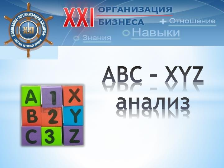 PPT - ABC – XYZ анализ PowerPoint Presentation, free download - ID:3601372