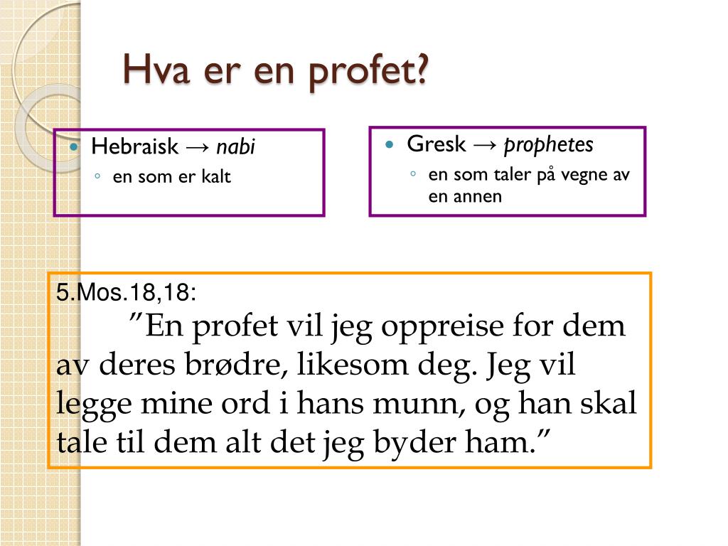 PPT - Profetene i Det gamle testamentet PowerPoint Presentation, free ...
