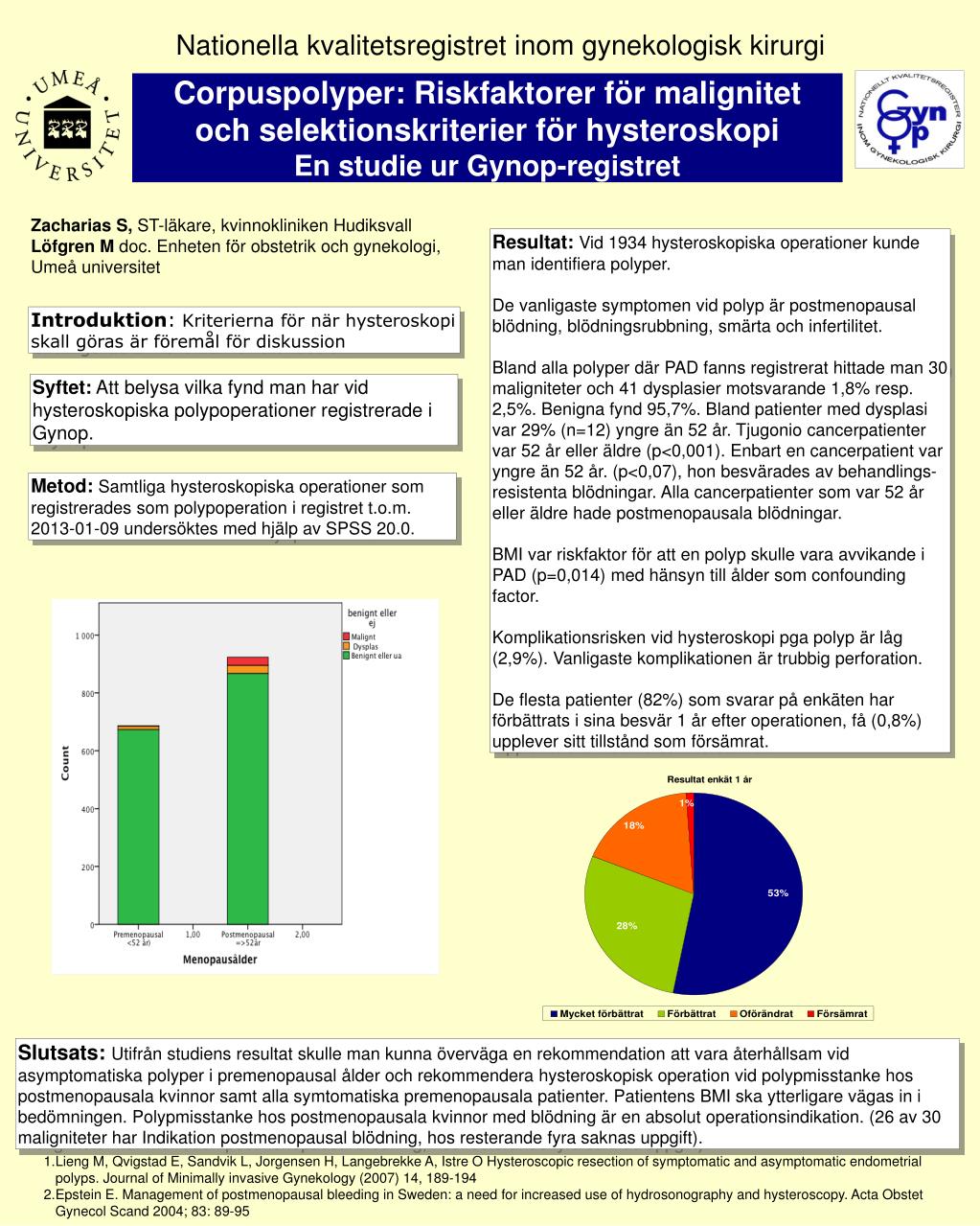 PPT - Syftet: Att belysa vilka fynd man har vid hysteroskopiska ...