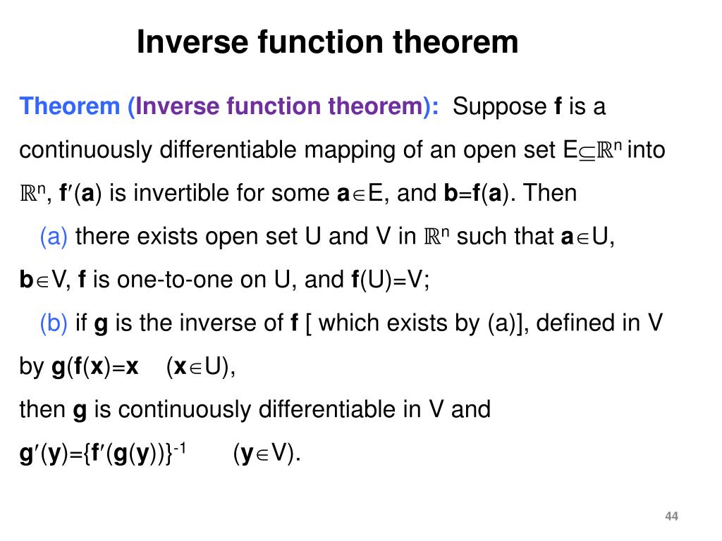 PPT - Inverse Function Theorem and Implicit Function Theorem PowerPoint ... PPT - Inverse Function Theorem and Implicit Function Theorem PowerPoint ...