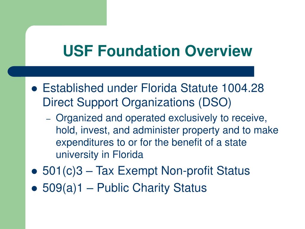 PPT - USF Foundation Office of Business & Financial Services PowerPoint ...