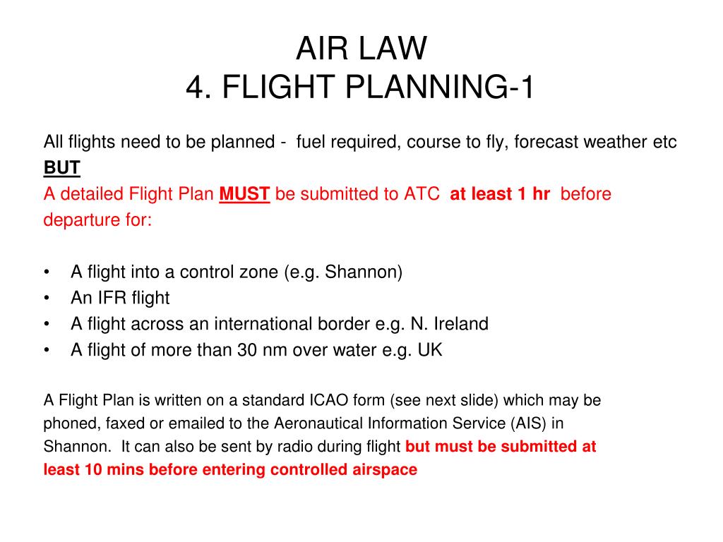 PPT - AIR LAW 4. FLIGHT PLANNING-1 PowerPoint Presentation, free ...