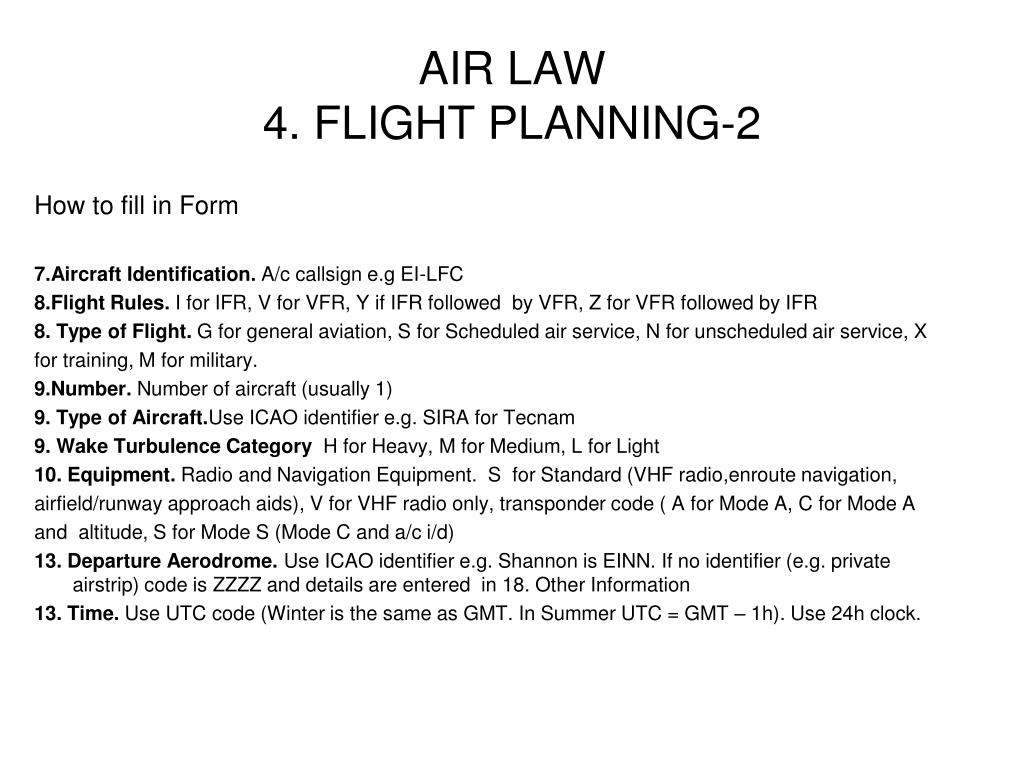 PPT - AIR LAW 4. FLIGHT PLANNING-1 PowerPoint Presentation, free ...