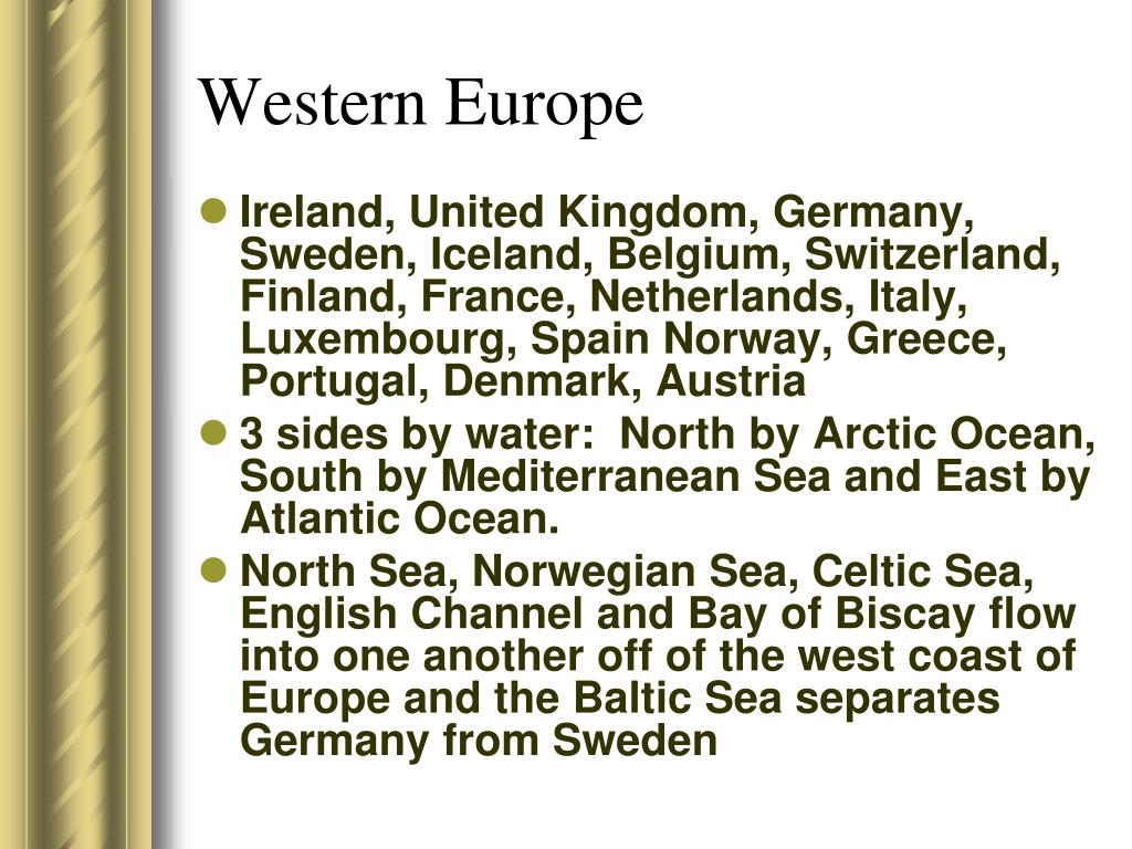 PPT - Regional Study 3 Western and Eastern Europe PowerPoint ...