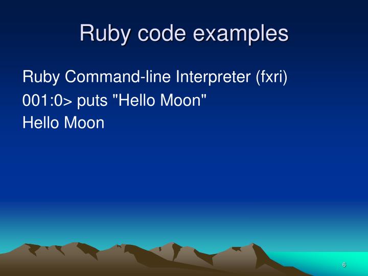 PPT - An Introduction to the Development of Web Applications using Ruby ...