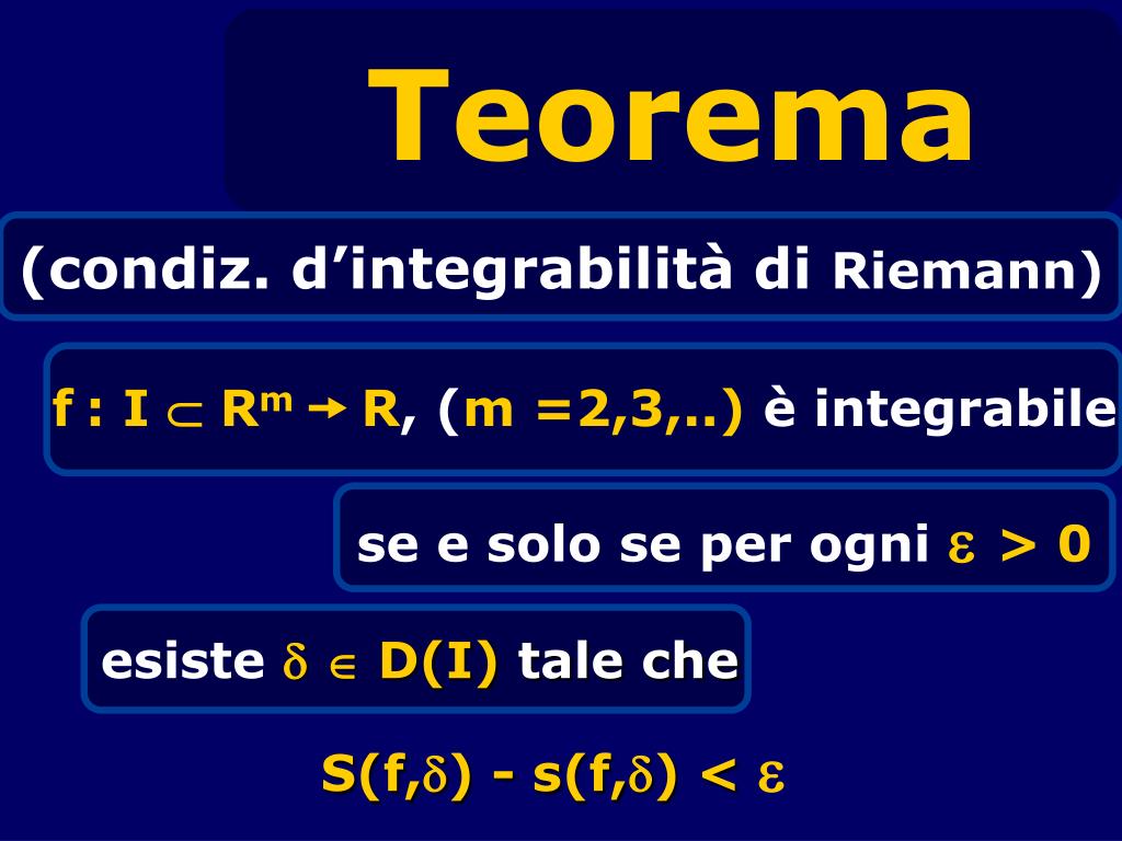PPT - INTEGRALE (DI RIEMANN)PER FUNZIONI DI DUE E TRE VARIABILI SU ...